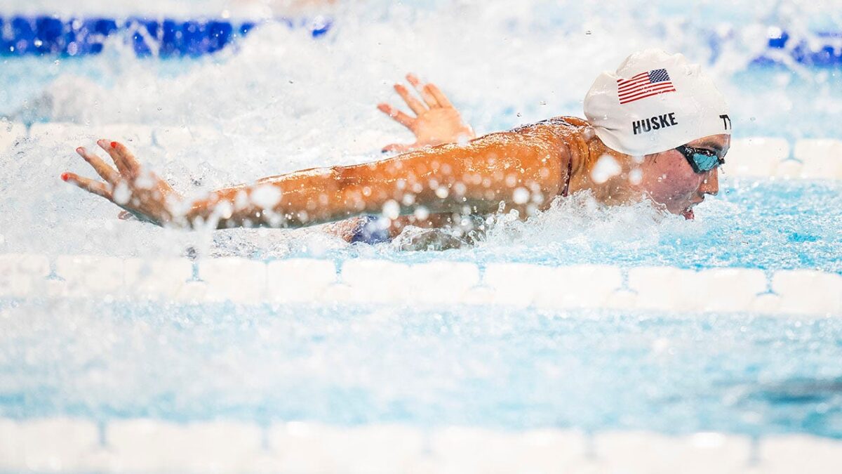 Americans Torri Huske, Gretchen Walsh finish 1-2 in 100M butterfly at ...